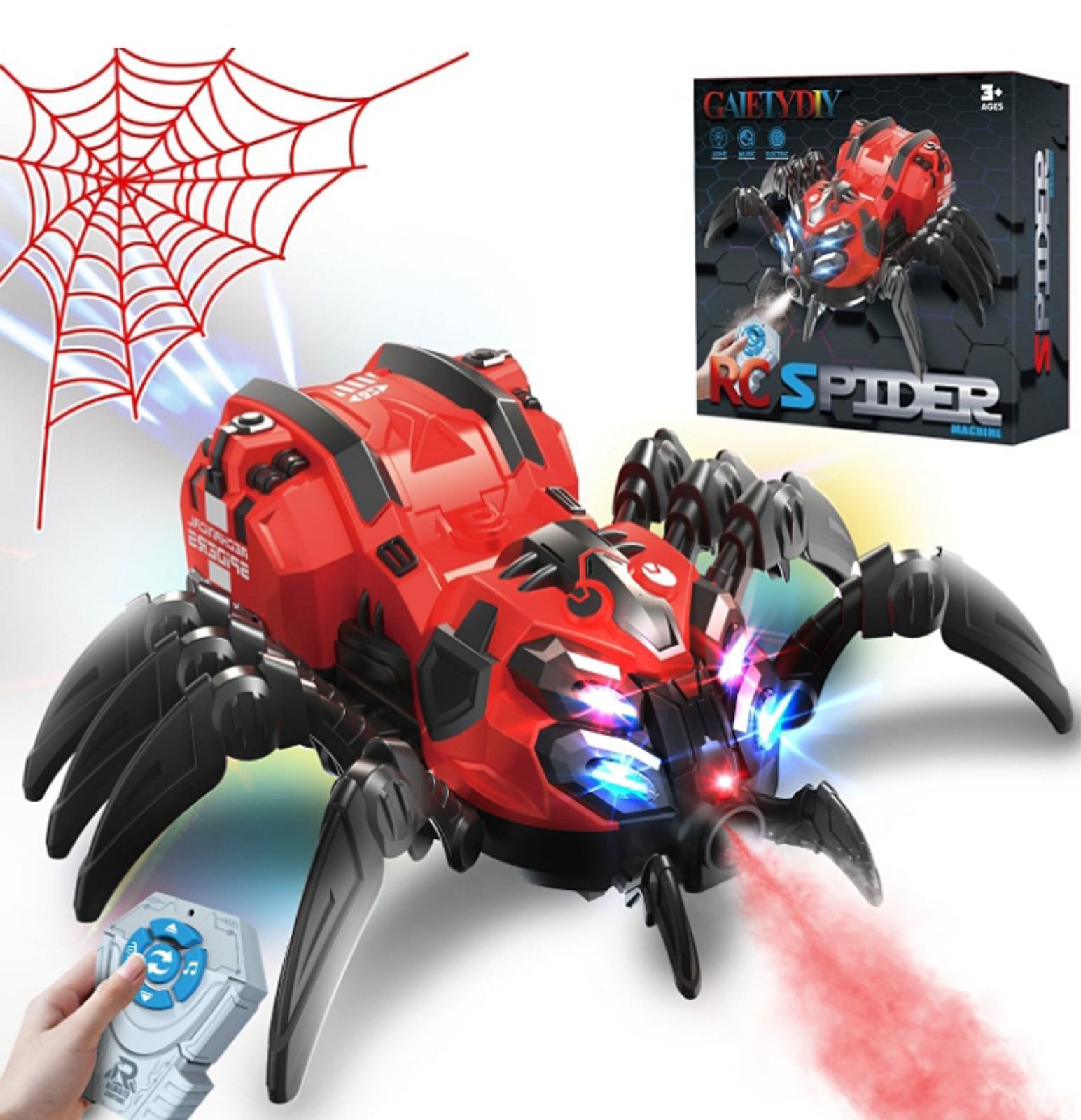 🕷️ RC Spider Robot – Pauk koji se kreće, svetli i ispušta maglu! – Kod ...